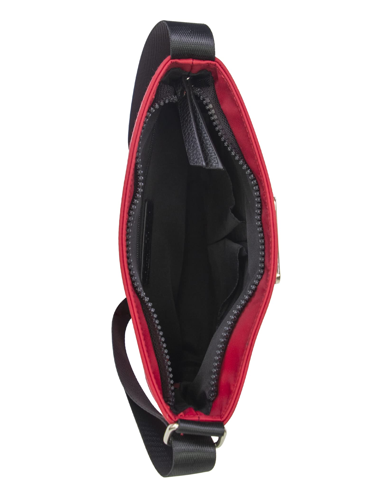 Nautica Diver Nylon Small Women's Crossbody Bag Purse with Adjustable Shoulder Strap, Red