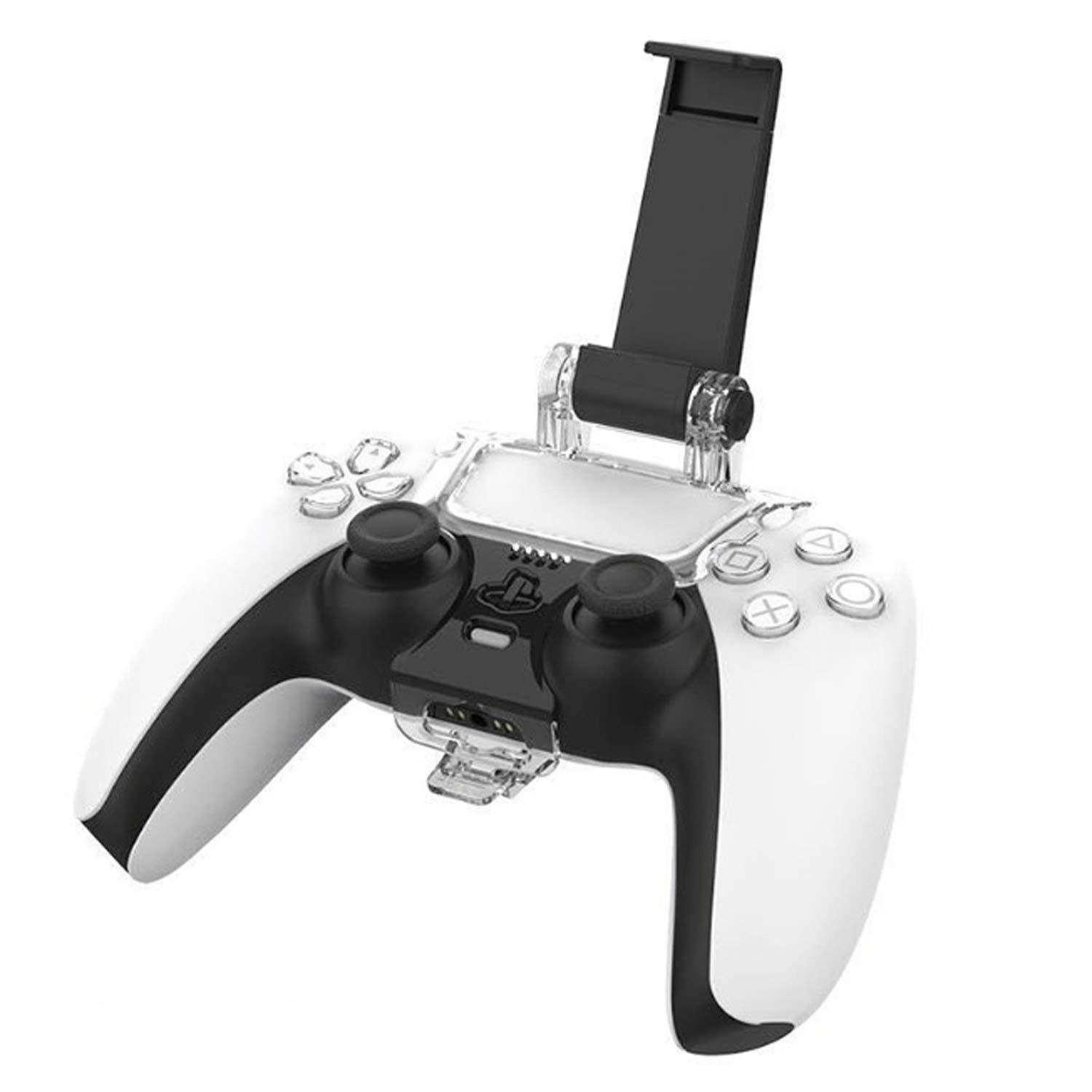 Olixar Controller Phone Mount for Sony PlayStation 5 DualSense Controller - Dominate the Mobile Gaming Battlefield by Linking your PS5 Controller to Your Phone (Guide Included)