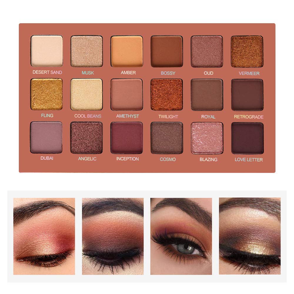 SEPROFE Eyeshadow Palette, Eye Shadow Palette Makeup, Smoky Eye Shimmer Matte Glitter, Eyeshadow Palette for Brown Eyes