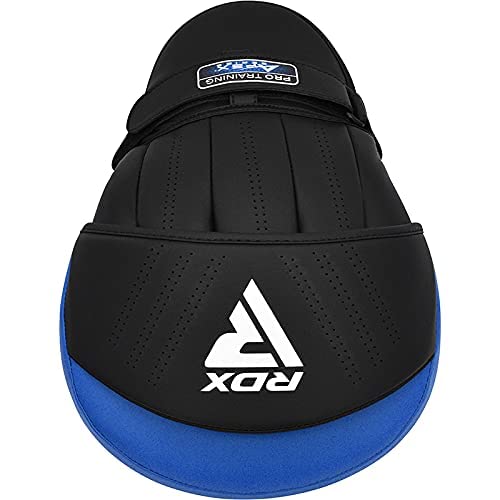 RDX Boxing Pads Curved Focus Mitts, Maya Hide Leather APEX Hook and jab Training Pad, Adjustable Strap Ventilated, MMA Muay Thai Kickboxing Coaching Martial Arts Punching Hand Target Strike Shield