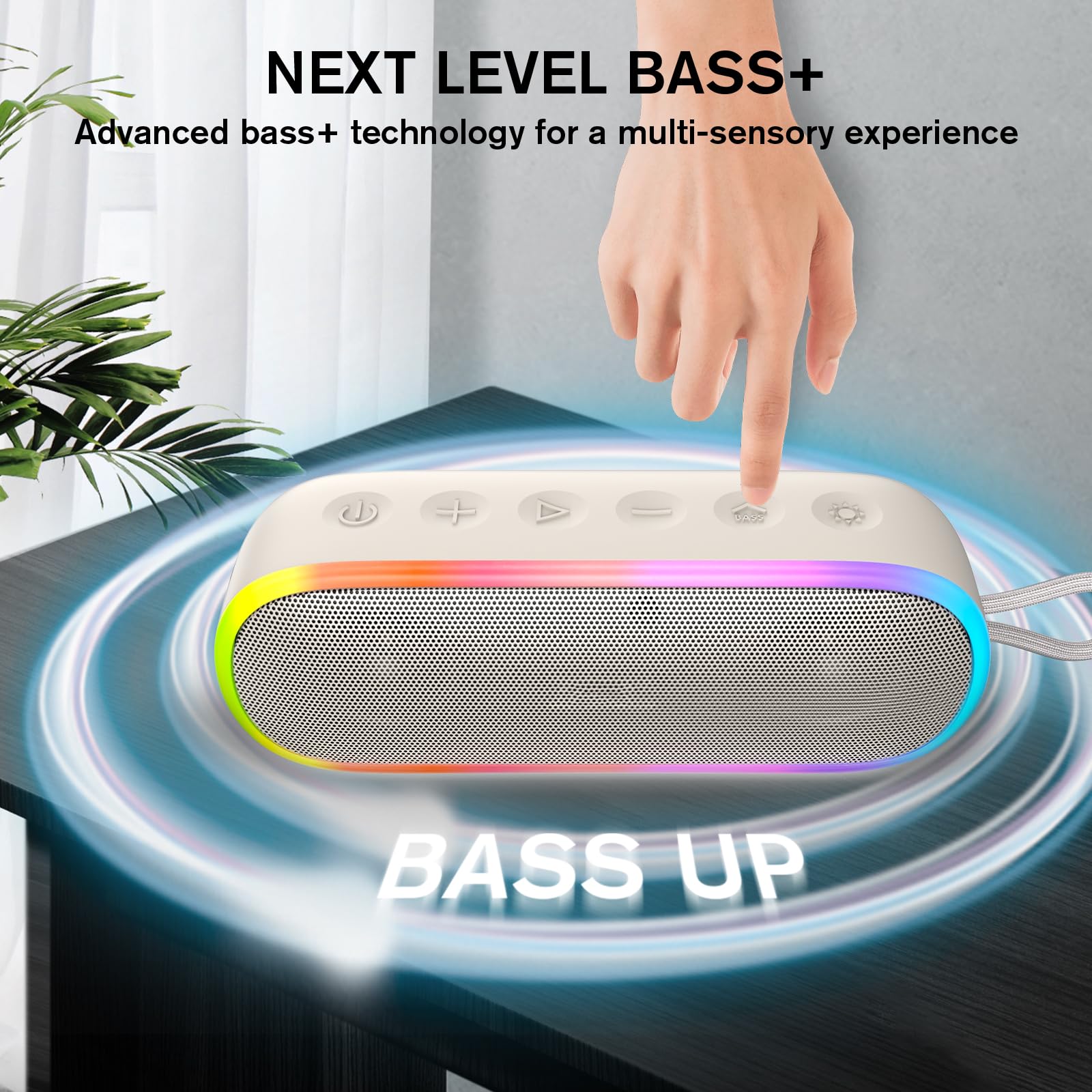 MEGUO Shower Speakers,Portable Wireless Bluetooth Speaker,20W Drivers with Extral Bass,IPX7 Waterproof Speaker for Home outdoors pool beach, for him/her (Teal green)