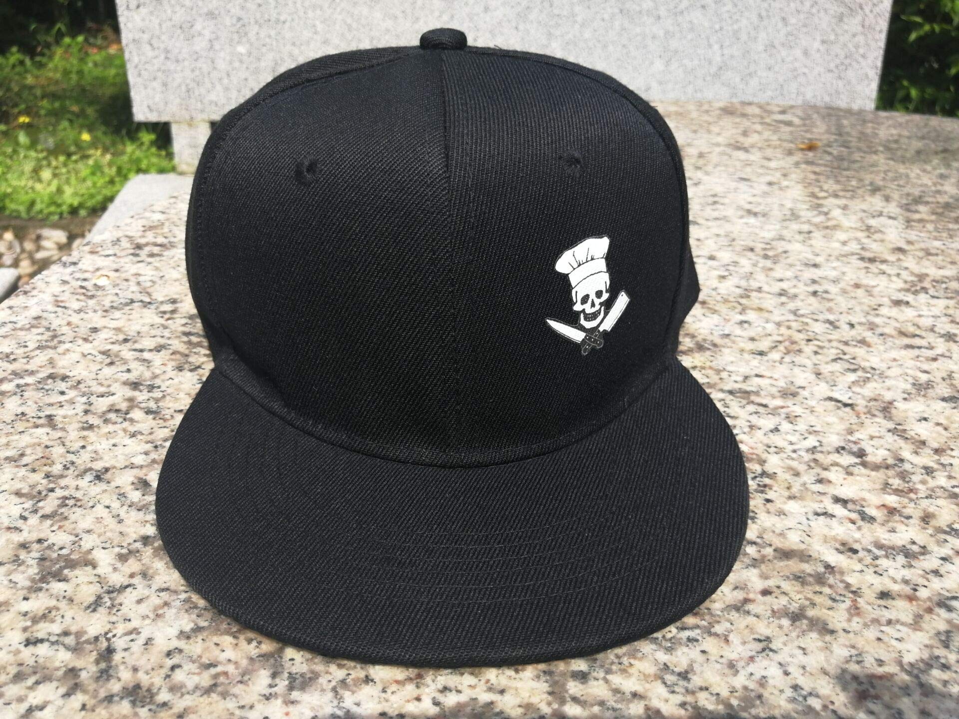 OASCUVER Skull-Chef Cooking Skull Hat Grill Master Unisex Fashion Snapback Hats (Black 1, One Size)