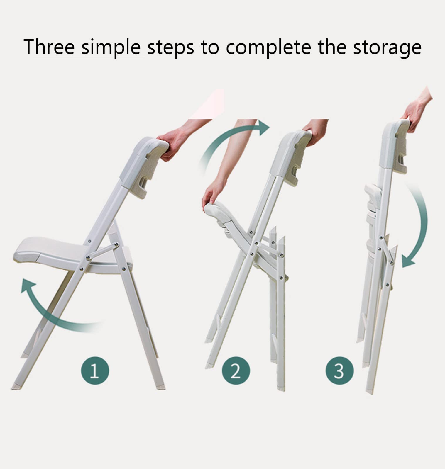 XELDEC Home Folding Chair Conference Leisure Dining Chair Office Plastic Backrest Chair Portable Simple