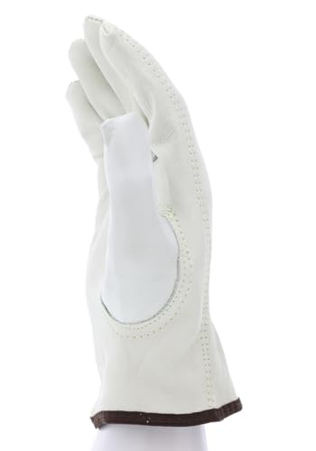 MCR Safety 32113XL Industry Grade Unlined Grain Cow Leather Driver Men's Gloves with Keystone Thumb, Cream, X-Large, 1-Pair