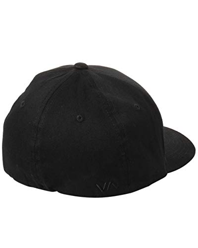 RVCA mens Flexfit Curved Brim Fitted Hat, Rvca Flexfit/Black, Large-X-Large US