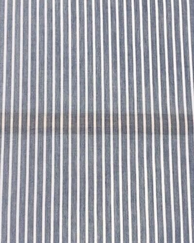 Navy Blue White 100 Percent Cotton Lawn Stripe Apparel Fabric Sheer 58 Inches Wide by The Yard
