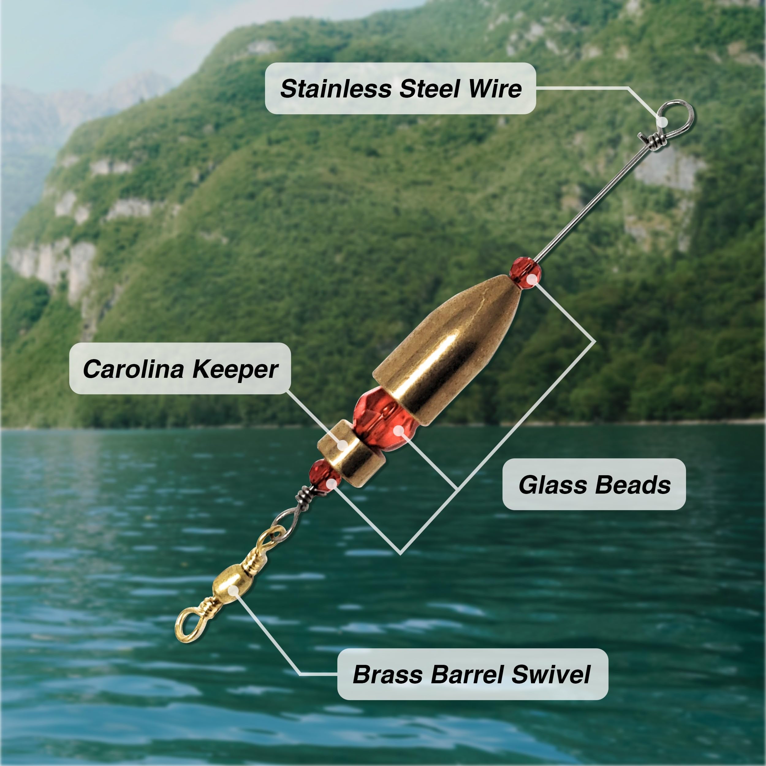 Reaction Tackle Carolina Rig - 1/4oz - Brass