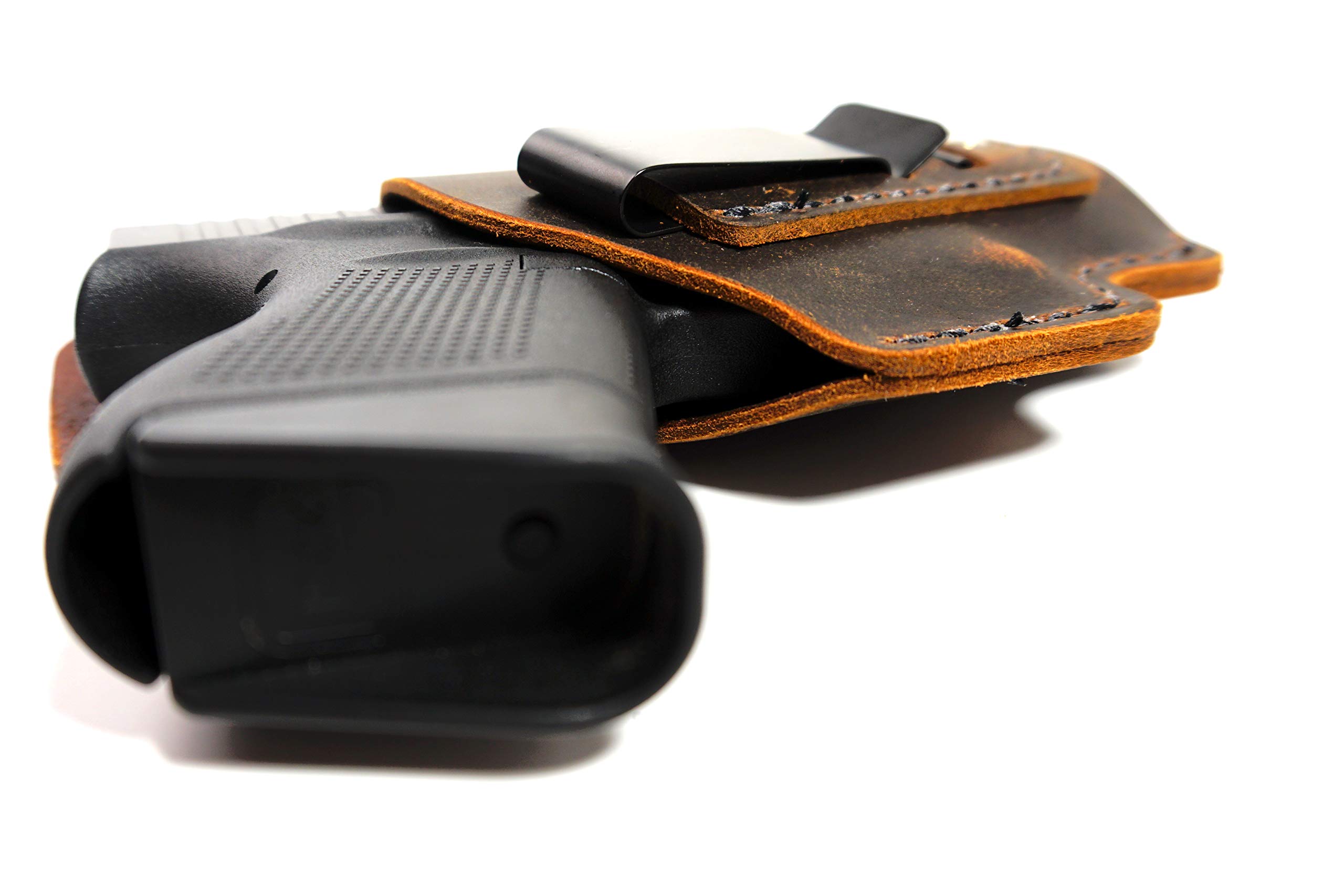 Muddy River Tactical Soft Leather Inside The Waistband Holster for a Glock 42 - IWB Concealed Carry Holster