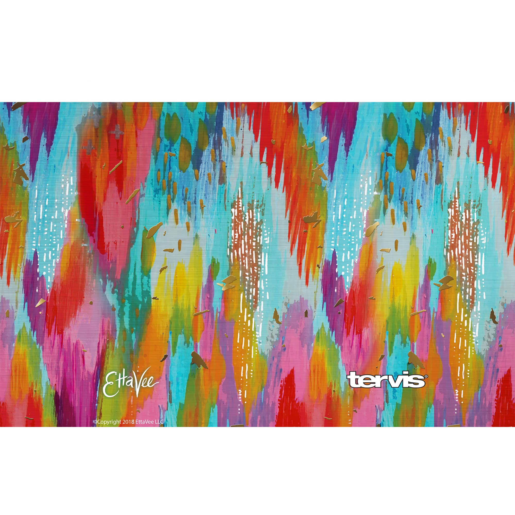 Tervis EttaVee - Brush Strokes Triple Walled Insulated Tumbler Travel Cup Keeps Drinks Cold & Hot, 20oz Legacy, Stainless Steel