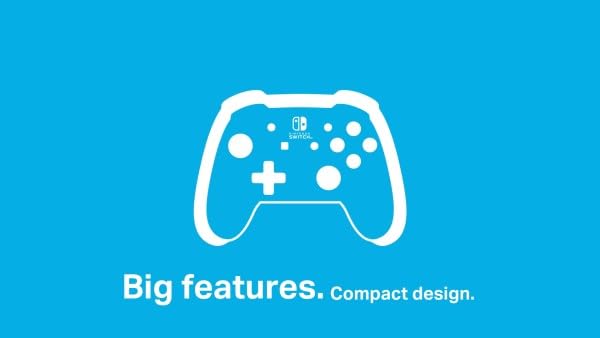 PowerA Nano Enhanced Wireless Controller for Nintendo Switch - Grey-Neon, Works with Nintendo Switch Lite, Bluetooth Controller, Gamepad, Compact, Smaller, Rechargeable, Portable - Nintendo Switch