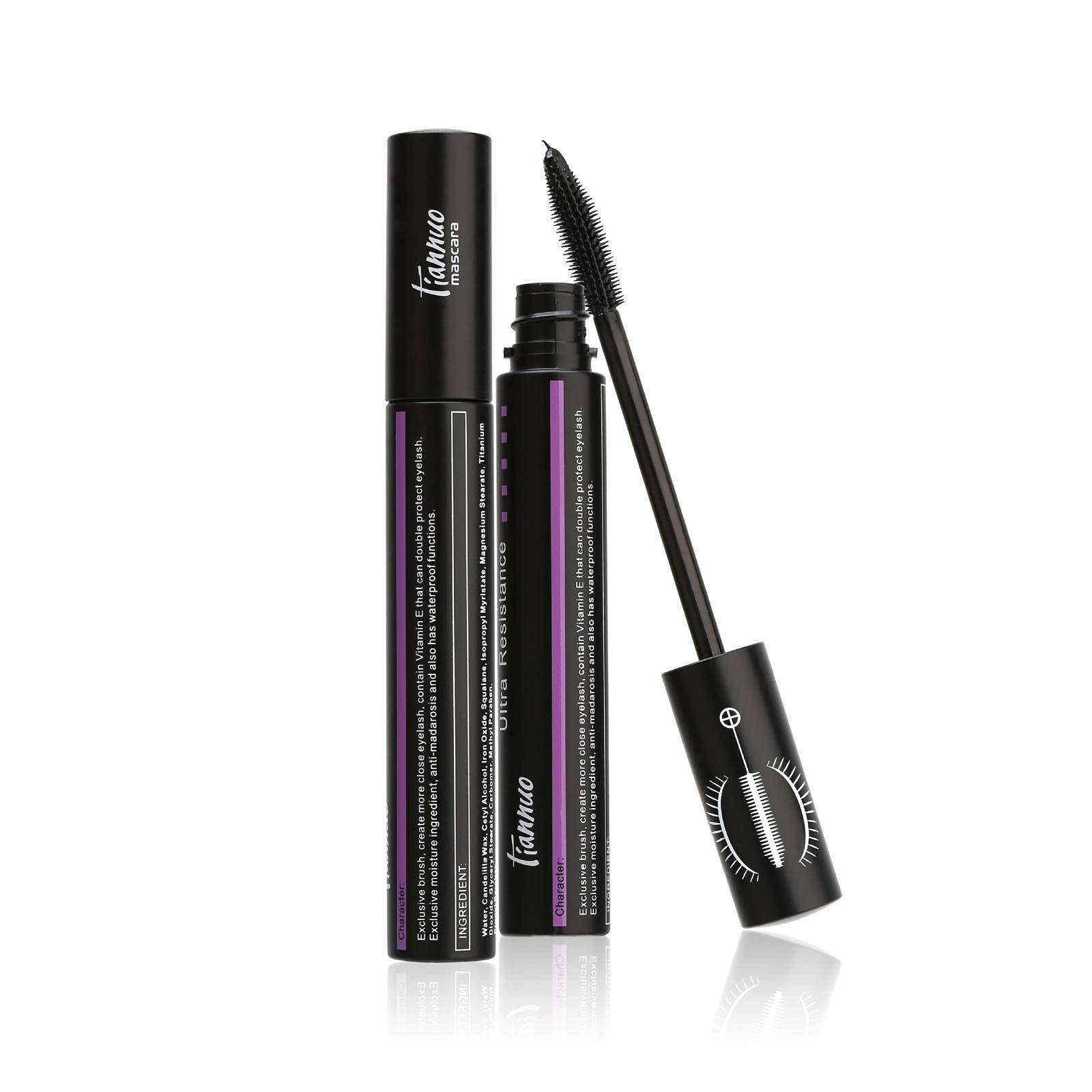NC Black Thick Mascara Curling, Waterproof and Non-Smudge Silicone Brush Head Elongated