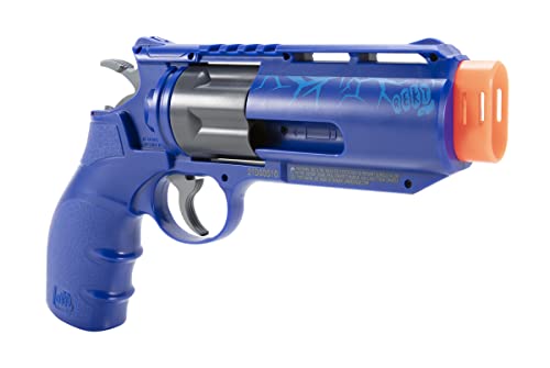 Rekt Jury Revolver CO2-Powered Foam Dart Blaster Pistol Gun, Blue