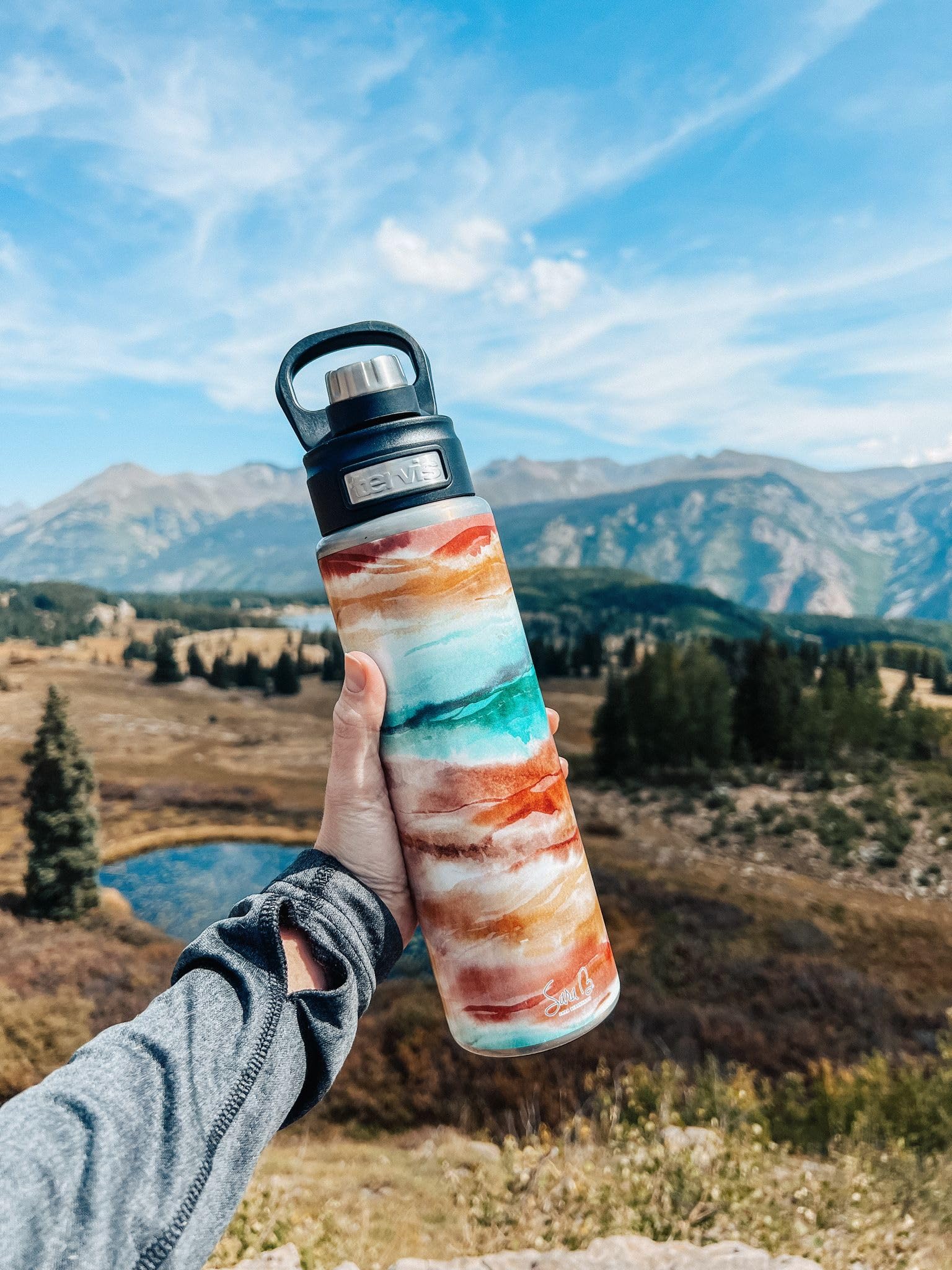 Tervis Sara Berrenson Painted Canyon Water, 24oz Wide Mouth Bottle, Stainless Steel