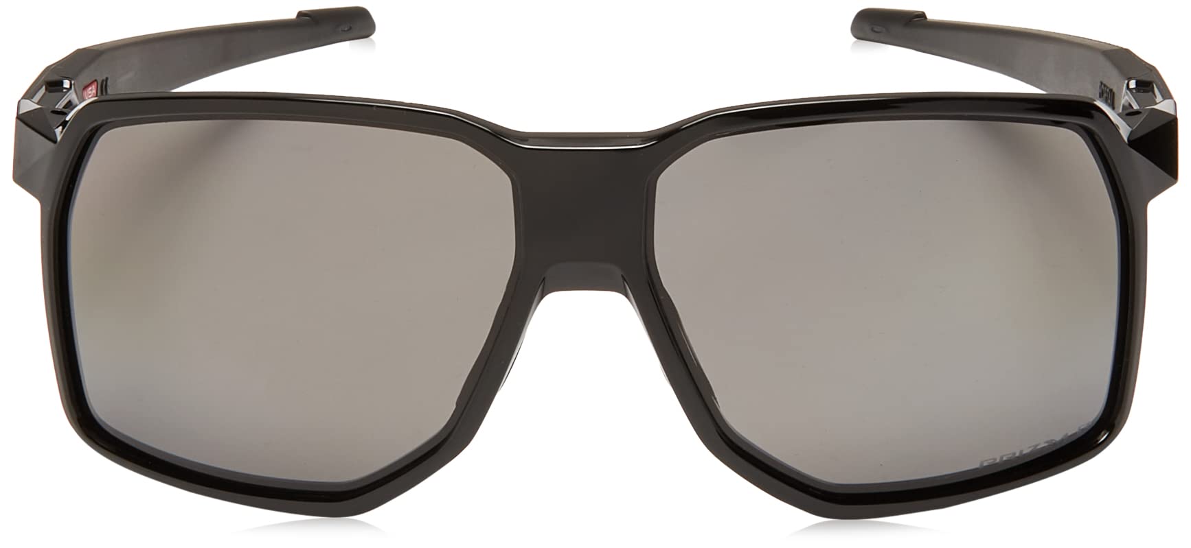 Oakley Men's OO9446 Portal Rectangular Sunglasses, Polished Black/Prizm Grey Polarized, 62 mm