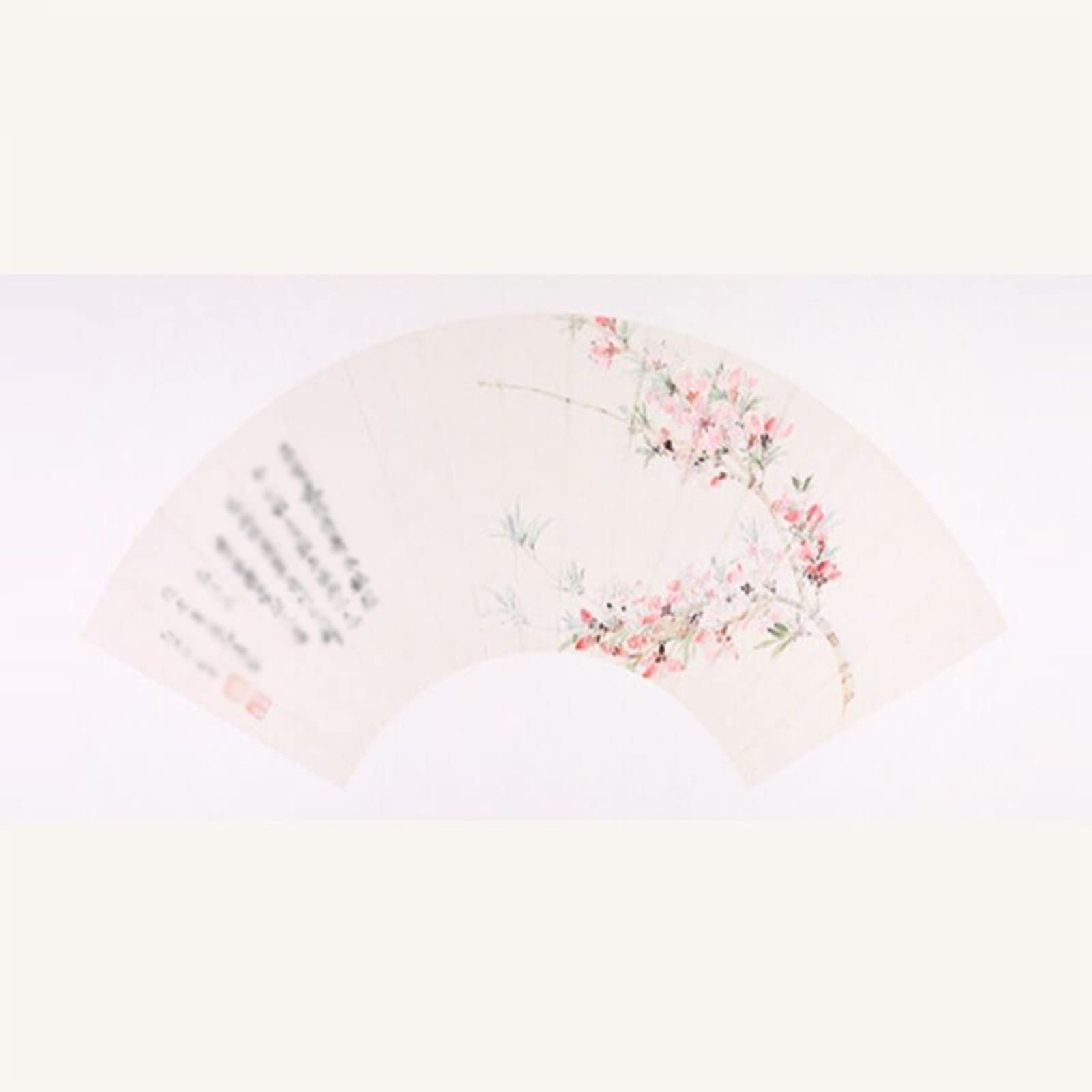XELDEC Chinese hand-held fan peach blossom round fan retro fan Hanfu cheongsam jewelry gift