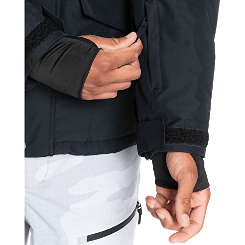 Quiksilver Men's Mission Printed Block Jacket S Snow White-Camouflage