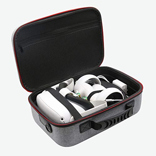 S-YUWEN Fashion Travel Protective Case for -Oculus Quest 2 VR Gaming Headset,Portable EVA Travel Storage Bag Protective Case Carrying Case for -Oculus Quest 2 Virtual Reality System Accessories