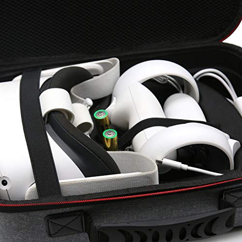 S-YUWEN Fashion Travel Protective Case for -Oculus Quest 2 VR Gaming Headset,Portable EVA Travel Storage Bag Protective Case Carrying Case for -Oculus Quest 2 Virtual Reality System Accessories