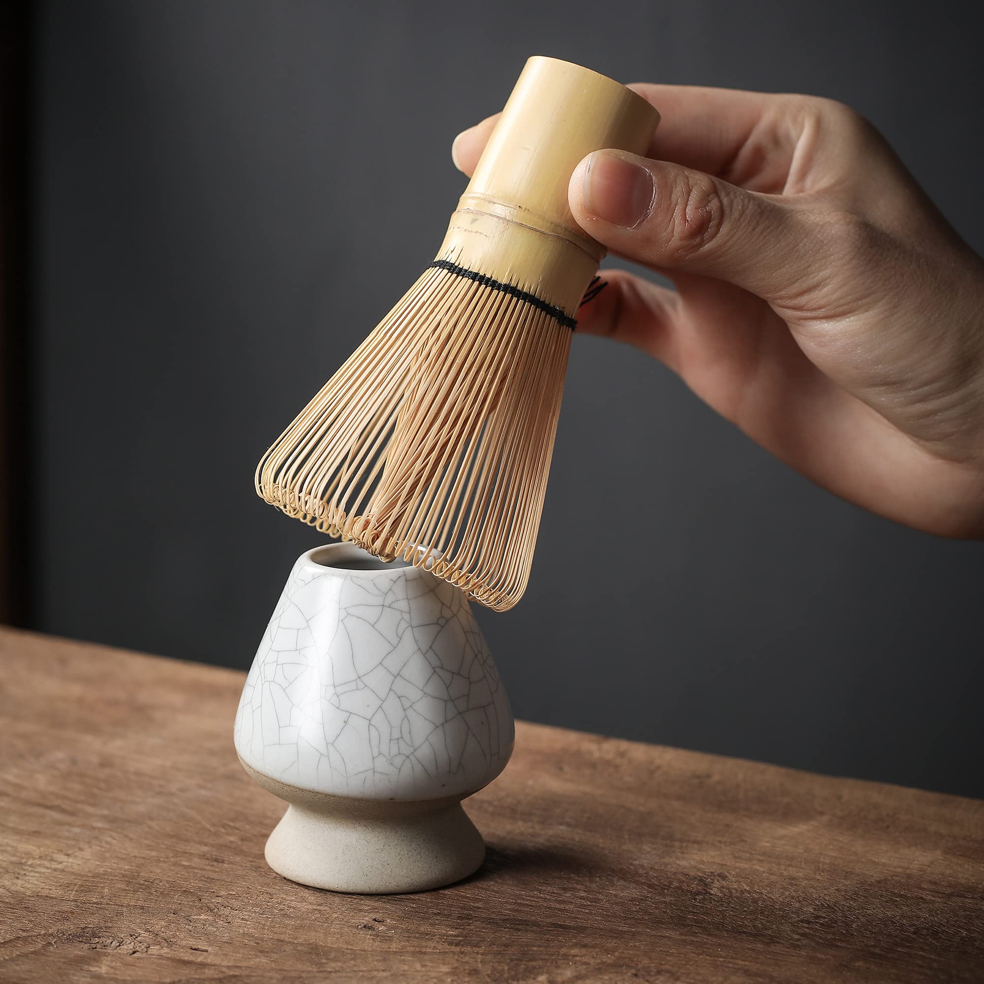 TEANAGOO Japanese Tea Set Matcha Whisk Set Matcha Bowl Bamboo Matcha Whisk (Chasen) Scoop (chashaku) Matcha Whisk Holder Tea Making Kit. MSB-5 Matcha Green Tea Powder Kit. Matcha Tea Kit