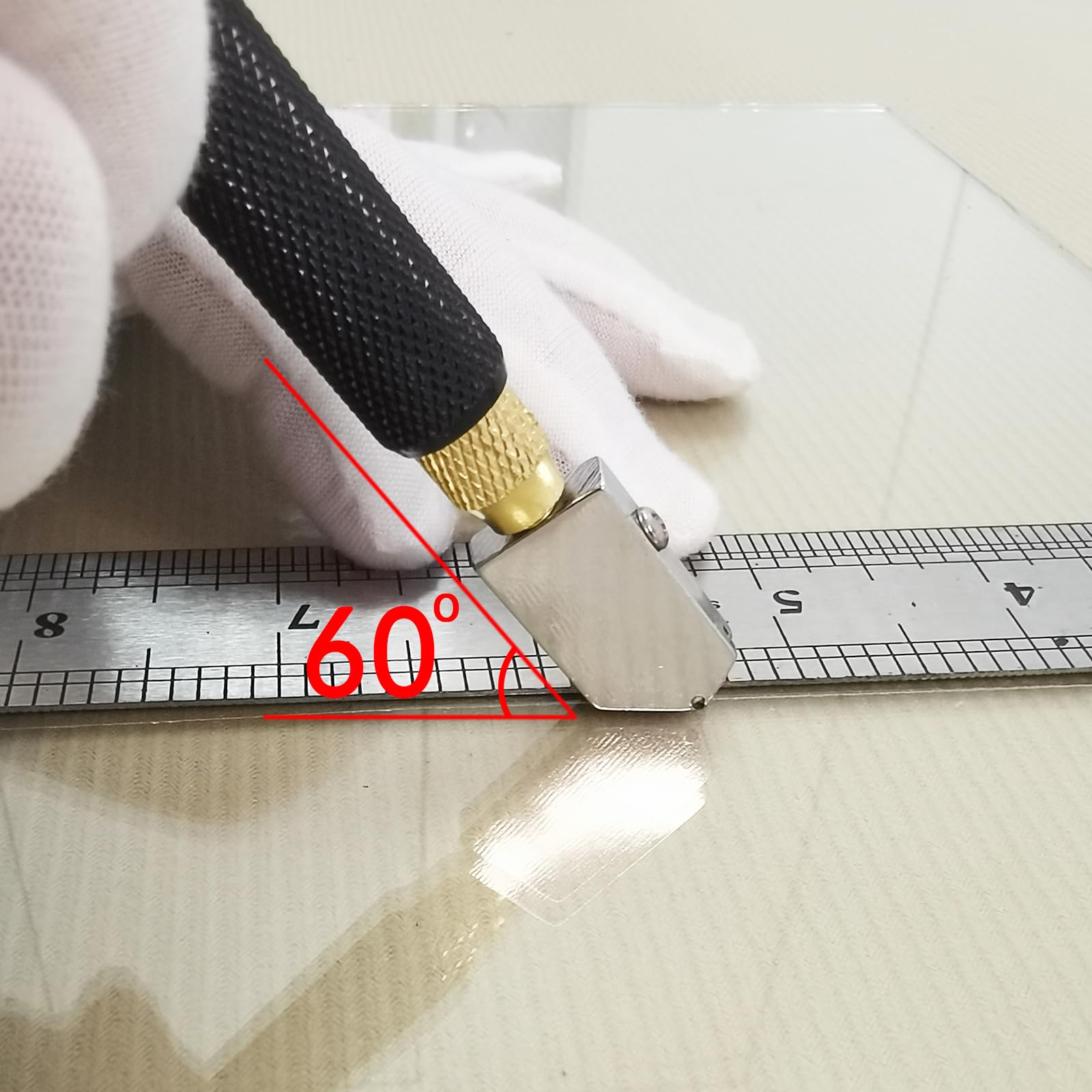 youkzuan Glass Cutter 2mm-20mm, Professional Carbide Tungsten Glass Cutters Tools, Brass Oil Fed Pencil Style Glass Cutting Tool for Tiles, Mosaic, Mirror