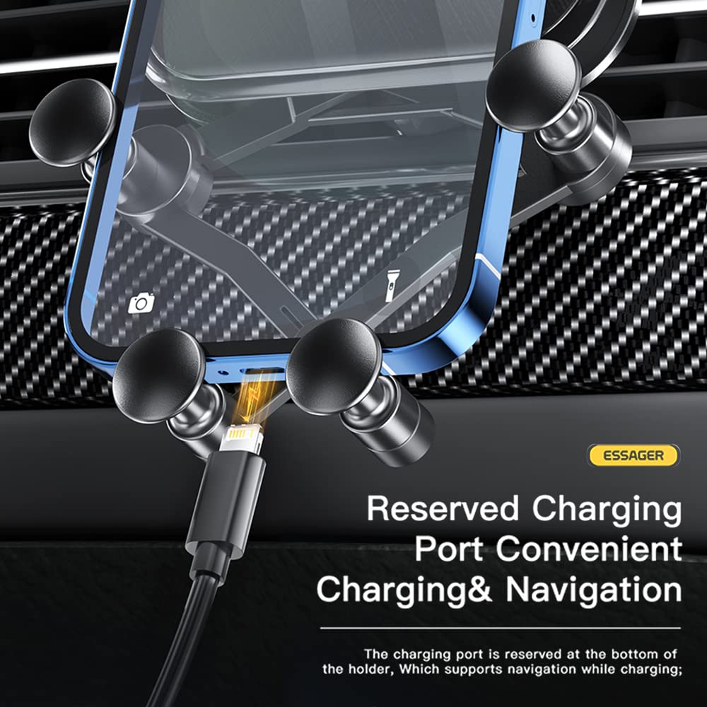 OFBAND Upgraded Car Phone Holder Mount,Gravity Auto Lock Car Vent Phone Mount,Stable Phone Holder Car Compatible with iPhone 14pro Samsung and All Other Smartphones