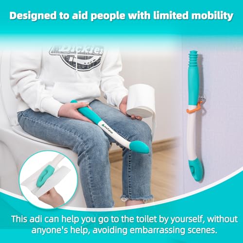 wefaner Toilet Aids Wiping Long Reach Comfort Wipe Wand Bottom Buddy Toilet Self Tissue Aids for Toileting, Self Help Wipe Butt for Fat People,Limited Mobility,Elderly, Pregnancy