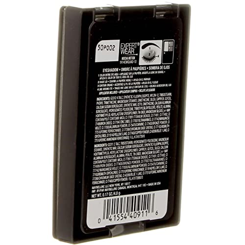 Maybelline New York Expert Wear Quads Eyeshadow, Mocha Motion [10Q] 0.17 oz (Pack of 2)