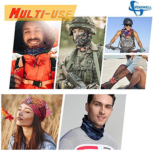 Neck Gaiter for Men Women Headwear Bandana Head Wrap Face Scarf Mask Cover Warmer Balaclava-Seamless & Versatile (A-difference)