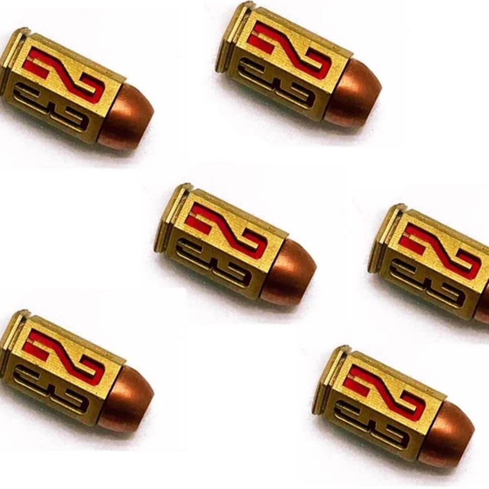 WAITLOVER D6 Bullet Dice Set 9mm - 6 Sided Metal Bullet Dice,Bullet Polyhedral Dice Set,Tables Board Game Dice for Poker Party Playing Games-Red