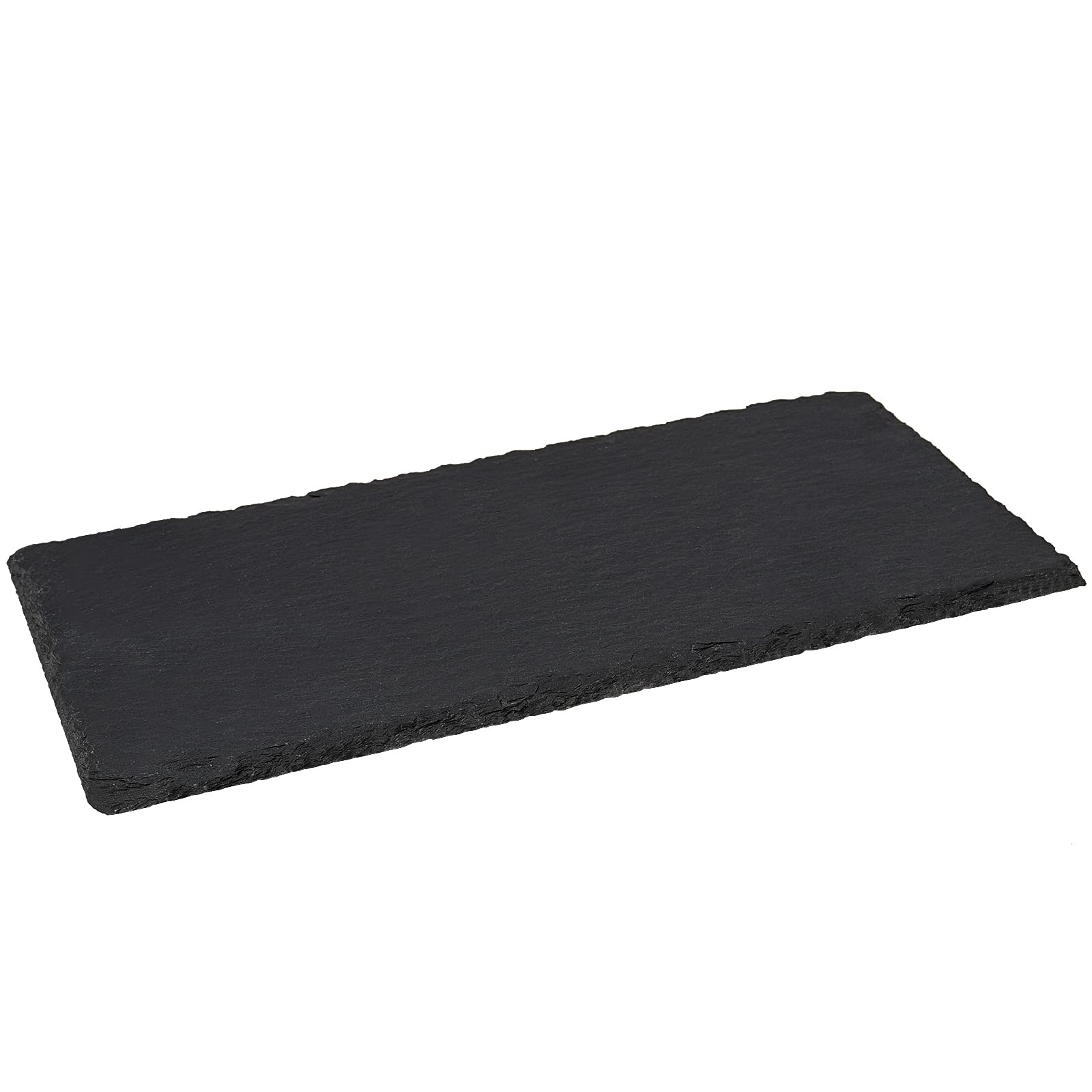 PINGEUI 8 PCS 9 x 6 Inches Black Slate Cheese Board, Rectangular Slate Stone Serving Plates with Natural Edge, Modern Slate Cheese Platter Tray Cutting Board for Cheese, Appetizer, Sushi, Charcuterie