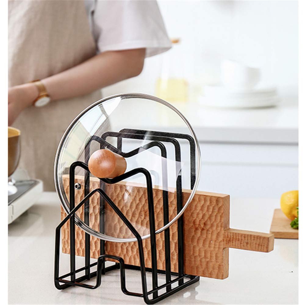 NEIDE Kitchenware Rack Adjustable Kitchen Storage Iron Rack Pan Pot Lids C Board Folding Organizer Stand Layers-Kitchen Storage Rack Pan Pot Lid Organizer Shelves Holder Stand Foldable