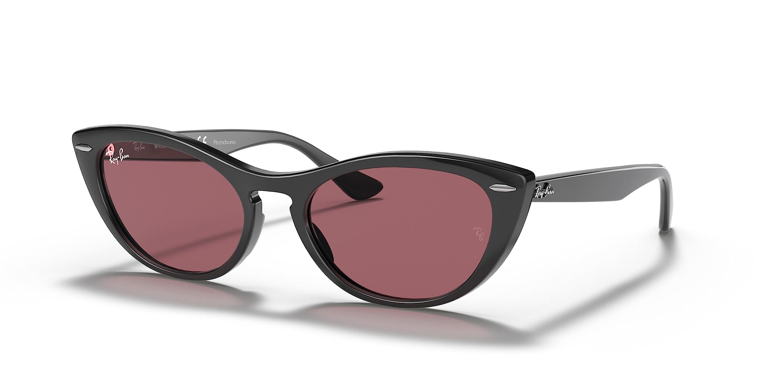 Ray-Ban Woman Sunglasses Black Frame, Violet Lenses, 54MM