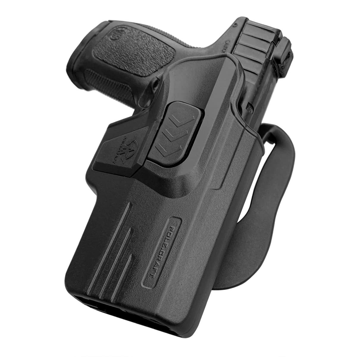 OWB Paddle Polymer Holsters Fit: Smith & Wesson SD9 VE / SD40 VE Pistol, Outside Waistband Open Polymer Holster with Safety Lock, Angle adj-1.5β-2β Belt Adjustable (Black)