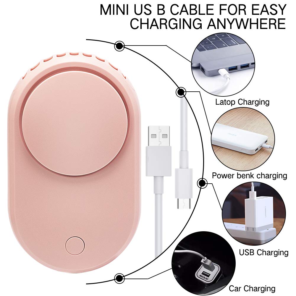 MISMXC Eyelash Dryer Fan, Rechargable Bladeless Mini USB Electric Cooling Fans for Lash Extensions