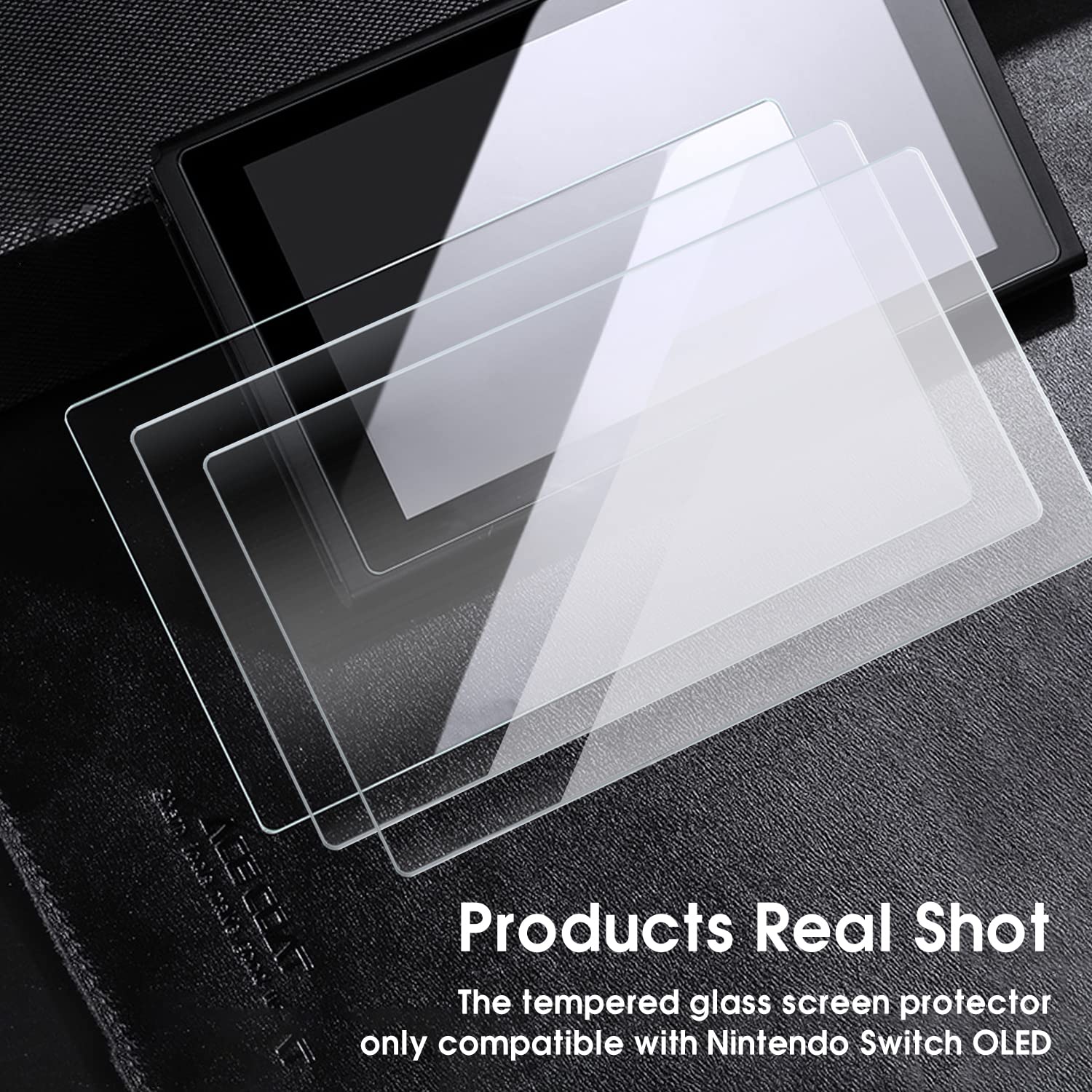 XINRUISEN 3Pack Screen Protector for Nintendo Switch Oled 2021, Tempered Glass Screen Protector for Nintendo Switch OLED New Model 7inch, Screen Protective Glass Cover Protection for Switch Oled