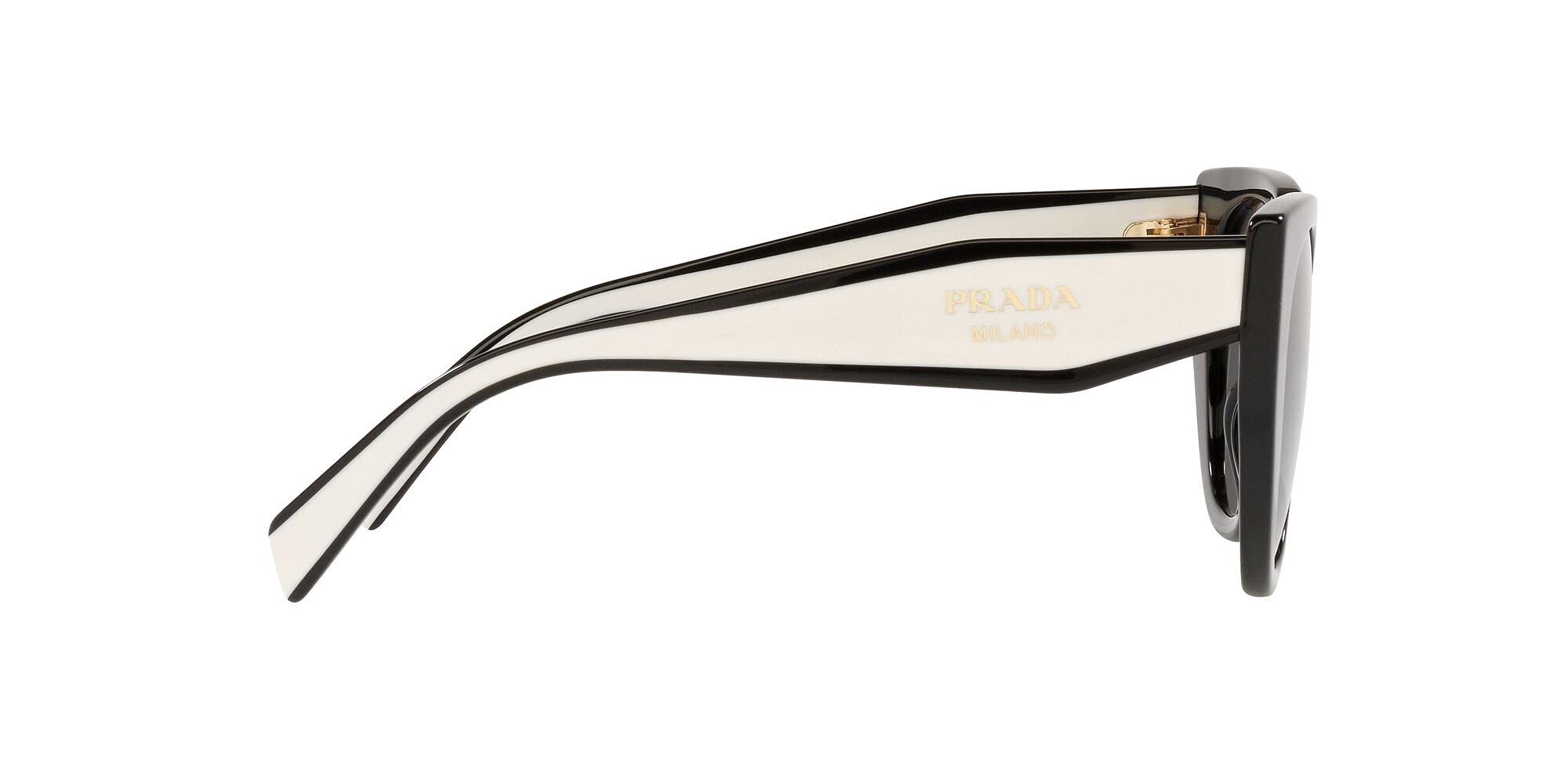Prada PR 14WSF Women's Sunglasses Black/Talc/Dark Grey 53