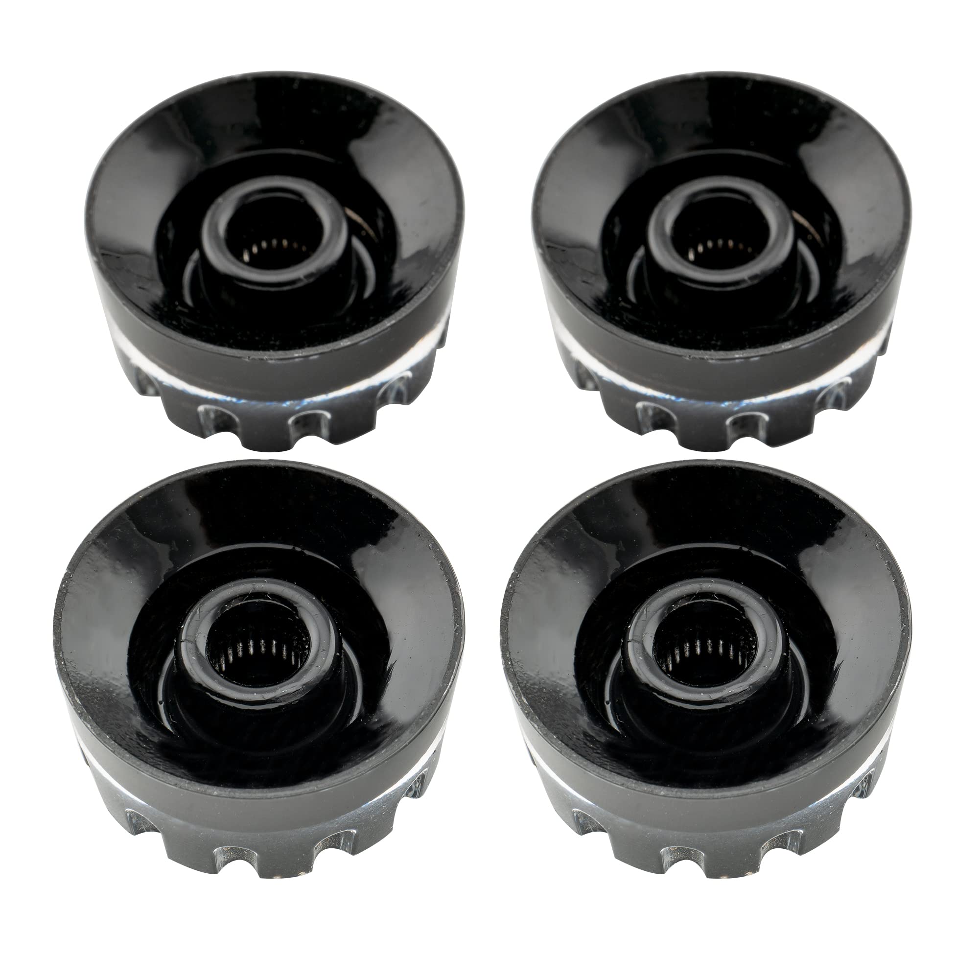 Musiclily Pro Inch Imperial LP Guitar Knurled Speed Knobs 24 Fine Splines Control Knobs for CTS Pots/USA Les Paul Style Electric Guitar, Black (Set of 4)