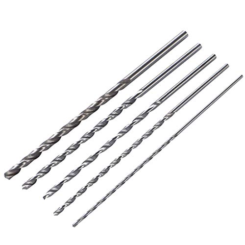 Vnsport 5pcs Extra Long 150mm HSS Twist Drill 2mm 3mm 3.5mm 4mm 5mm Straigth Shank Auger Wood Metal Drilling Tools Drill Bit