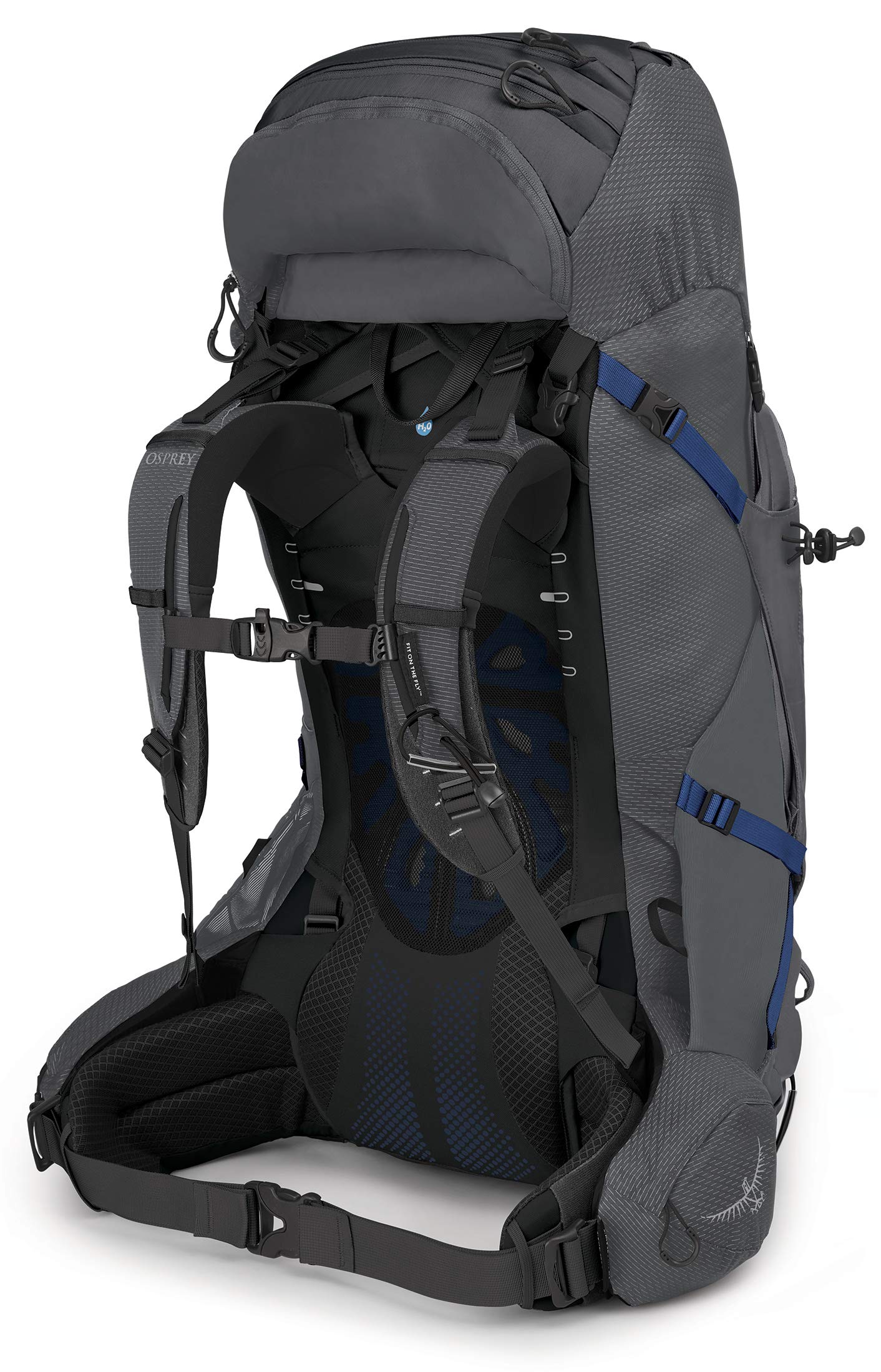 Osprey Aether Plus 60L Men's Backpacking Backpack, Eclipse Grey, L/XL