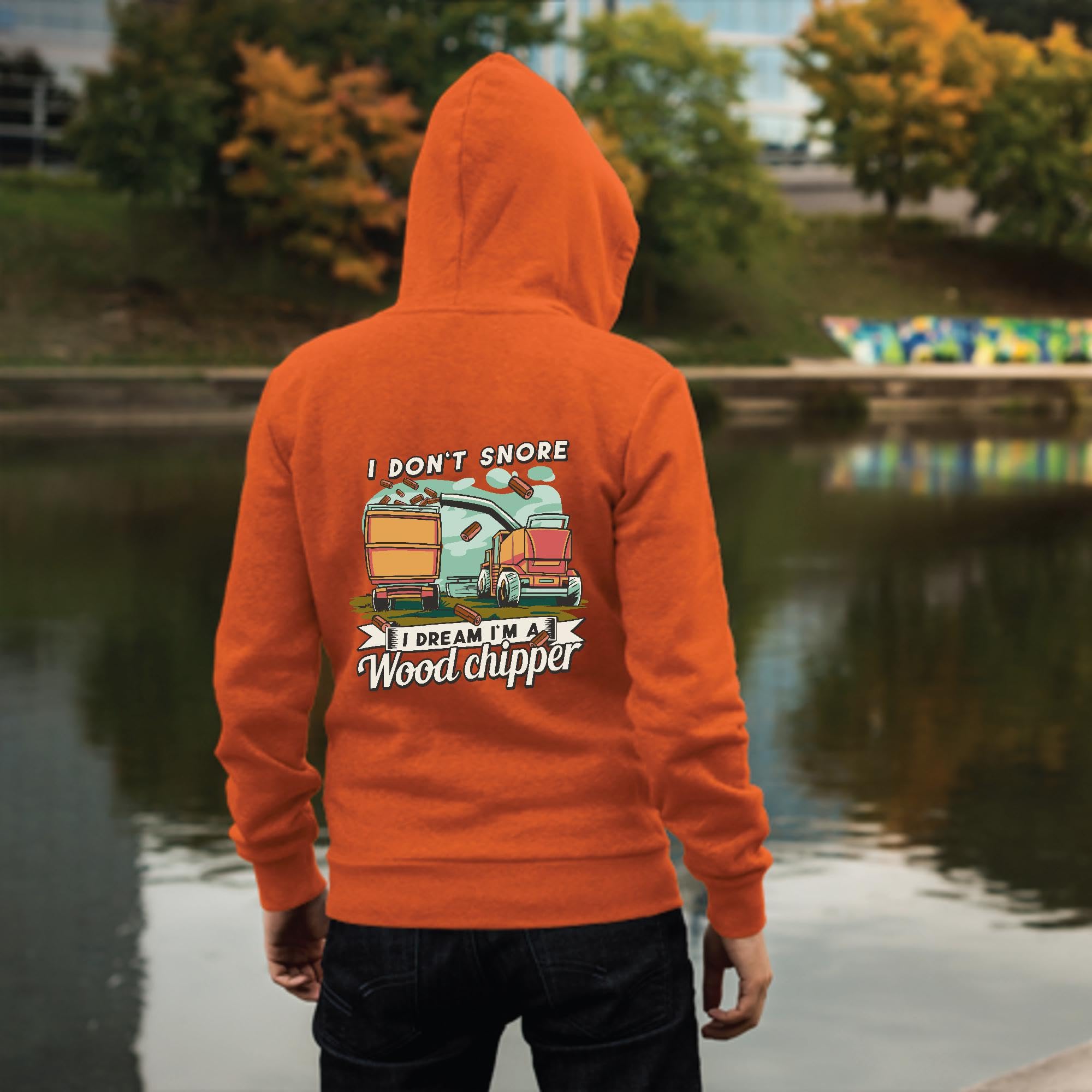 Men Wood Chipper Inspired Gift The perfect gift for DIY enthusiasts and tools lovers Black and Muticolor Unisex Hoodie