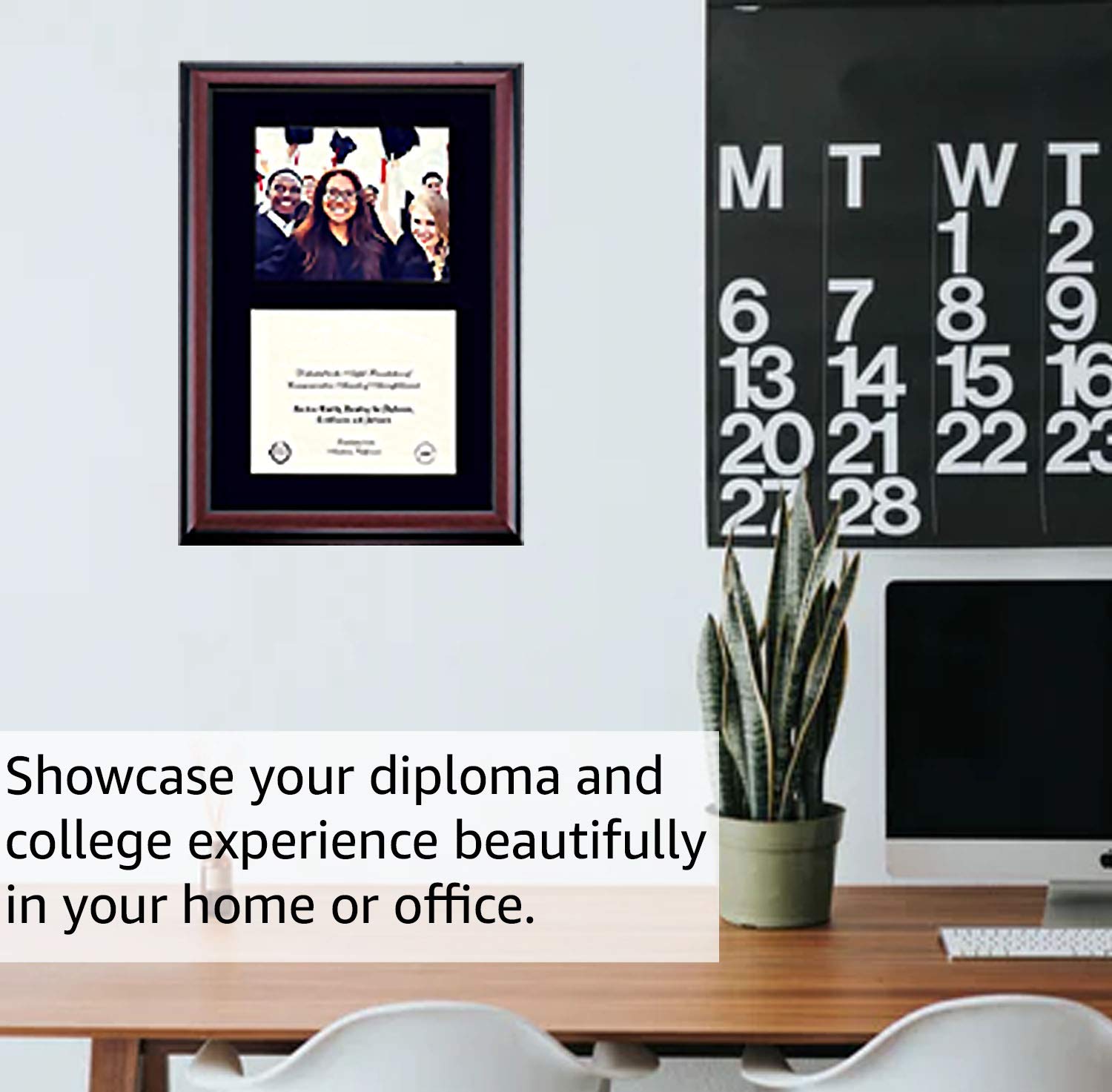 OCM DiplomaDisplay Traditional Frame for California State University, Dominguez Hills Toros | 8-1/2" x 11" Diploma Certificates | Black Mat | Home & Office | Graduation Gift