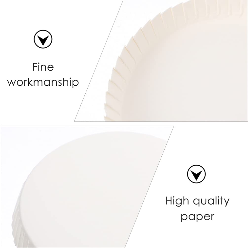 YARNOW Paper Mug Covers Cups with Lids 100Pcs Disposable Paper Cup Cover White Paper Drink Cup Lids Round Paper Coffee Cup Covers for Hotel Cafe Bar 7.5CM Ice Cream Cups with Lids Ice Cream Cups