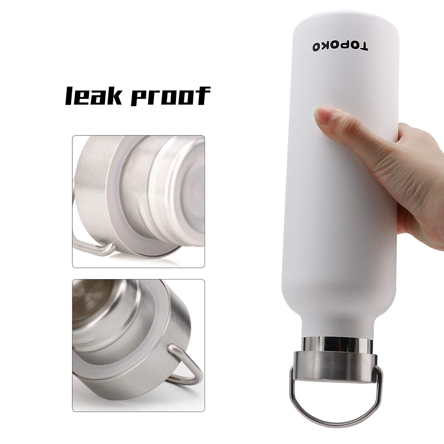 Replacement Lid for Hydro Flask Standard Mouth 12, 18, 21, 24 oz & Simple Modern Ascent 12-64oz Bottles BPA-free Leakproof Metal Lid Water Bottle Accessories