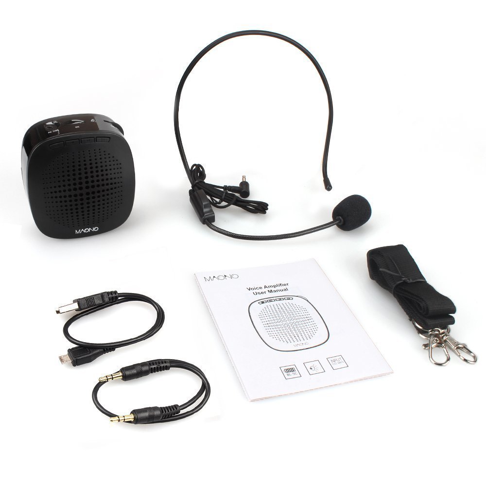 MAONO Voice Amplifier, Rechargeable Portable Mini Personal Speaker with Microphone Headset for Teachers, Coaches, Tour Guides, Market, Classroom, Meetings, Outdoors, C03