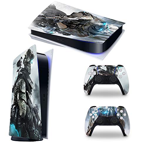 Playstation 5 Digital Edition Skin Set β World War Gun - HD Printing Vinyl Skin Cover Protective for PS5 Digital Edition Console and 2 PS5 Digital Edition Controller