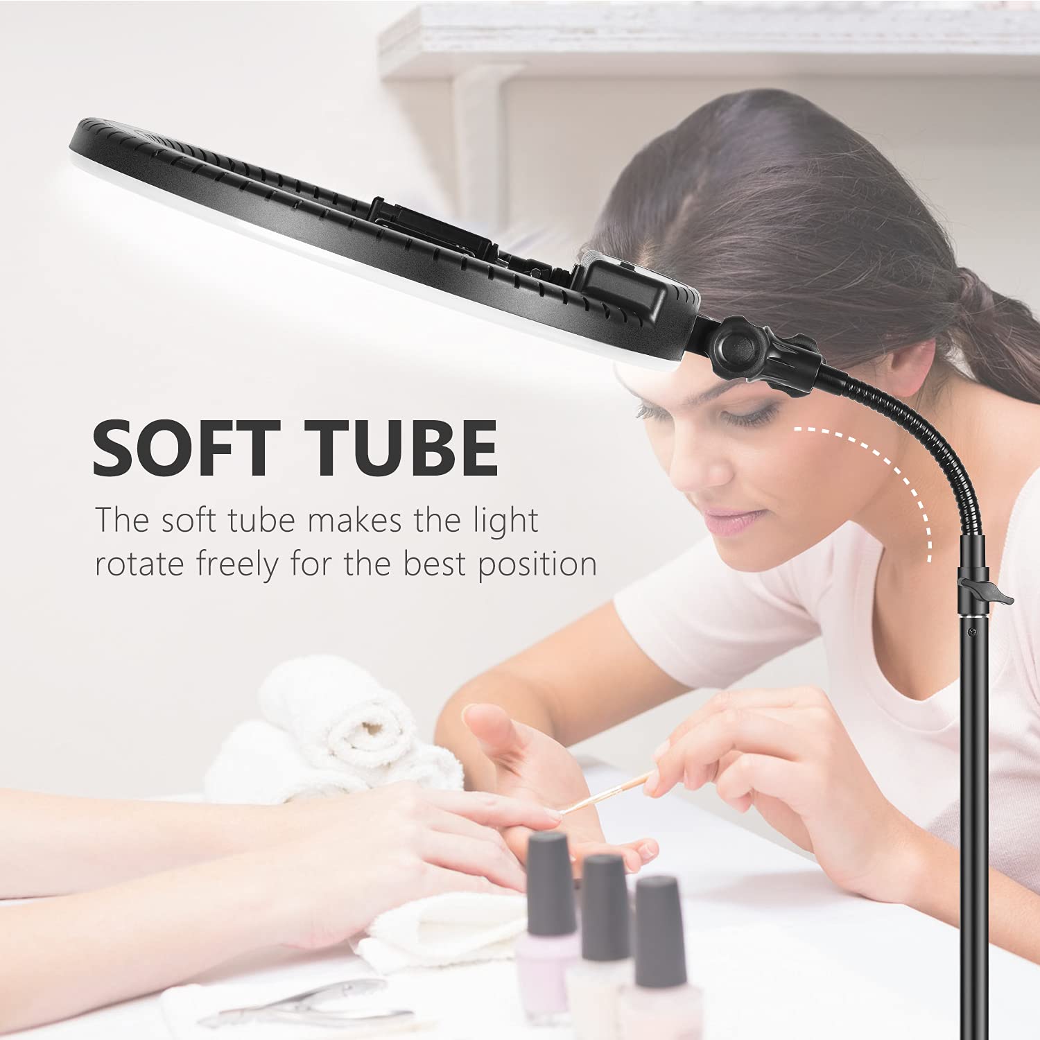 Neewer 14/18-inch LED Ring Light with Stand and 2.4G Wireless Remote, with Soft Tube