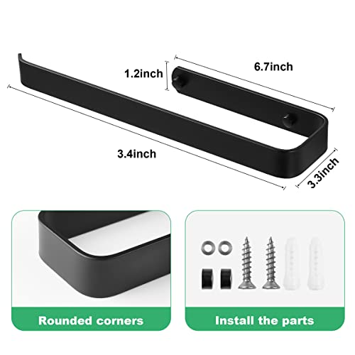 Paper Towel Holder Under Cabinet,Wall Mounted Paper Towel Roll Holder for Kitchen Paper Towel,Toilet Paper Holder for Small Spaces,Black