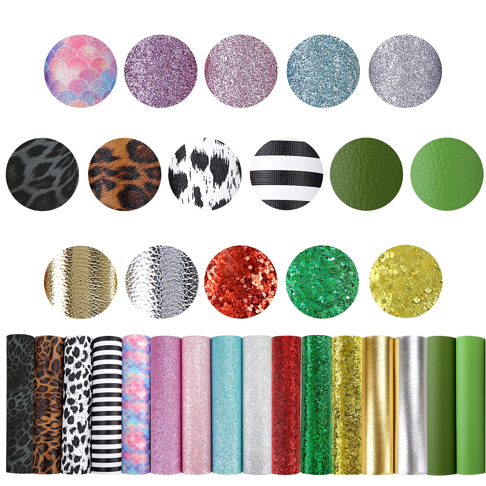 PartyFun 36pcs Leather Earring Making Kit, Including 36pcs 6 Styles of Faux A5 Leather Sheets, 2pcs Templates, Tools for Earrings Craft Making Supplies