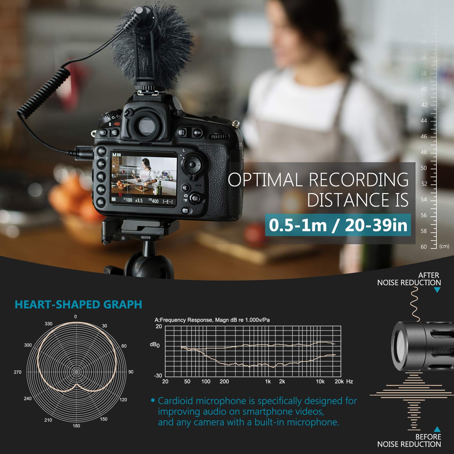 Neewer 2 Packs CM14 Mic Phone Mic on-Camera Video Microphone with Shock Mount, Windscreen and Audio Cables Compatible with iPhone, Android Smartphones, DSLR Cameras and Camcorders