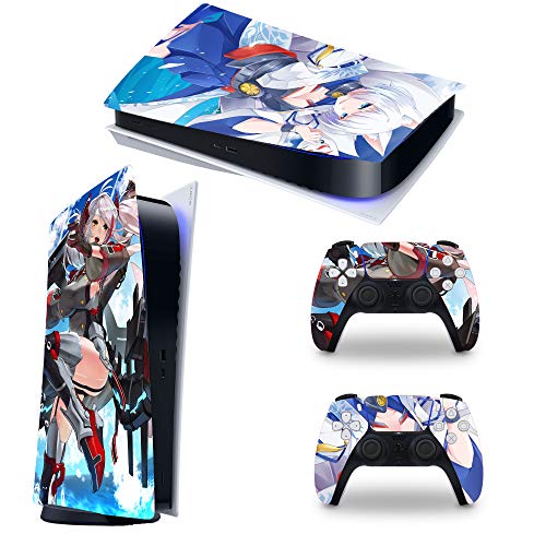 Playstation 5 Digital Edition Skin Set – Anime Shooter Game - HD Printing Vinyl Skin Cover Protective for PS5 Digital Edition Console and 2 PS5 Digital Edition Controller